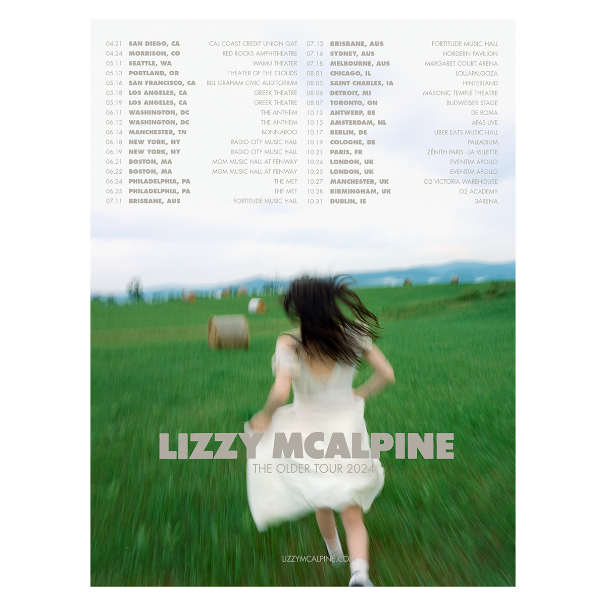 Lizzy McAlpine Tour Poster